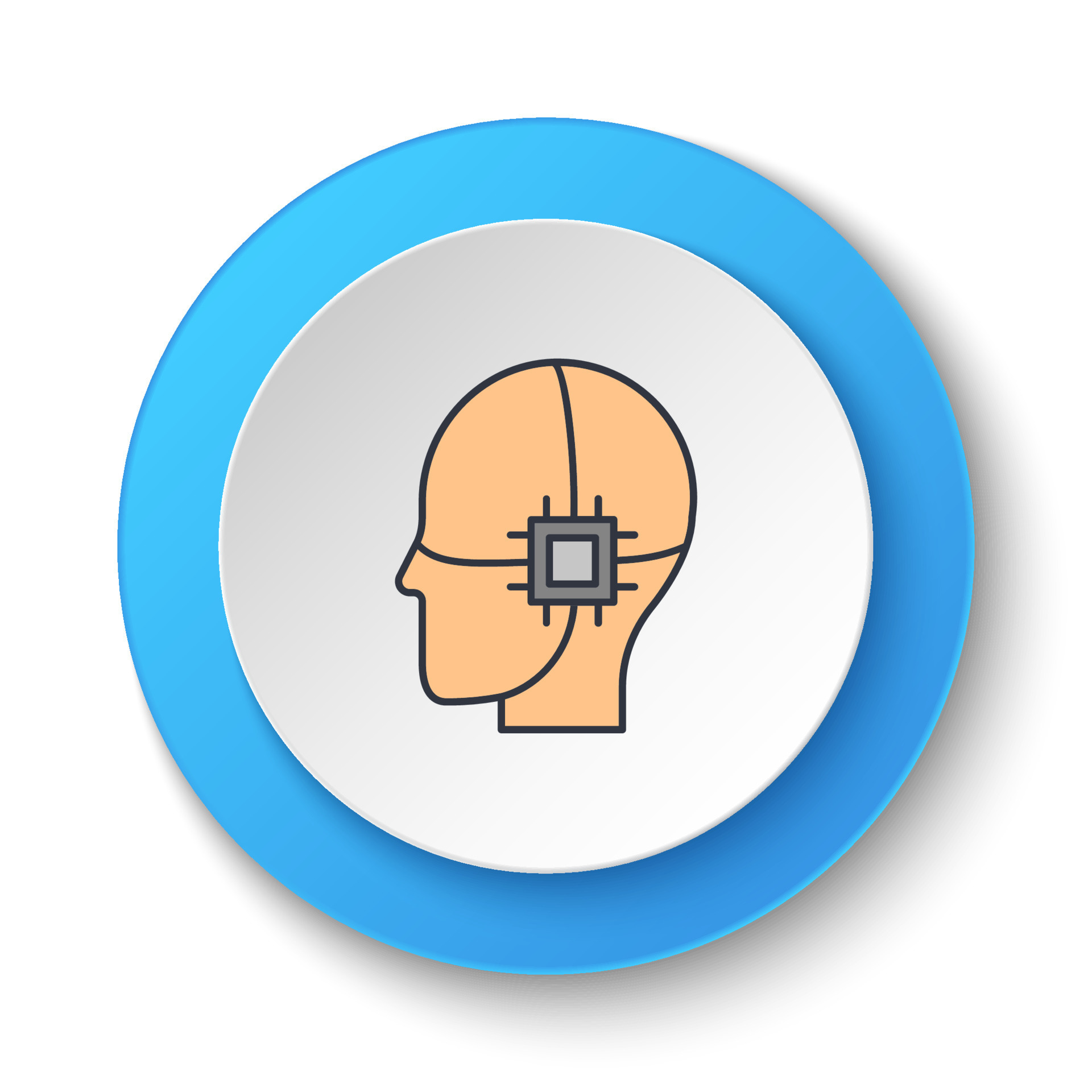 Round button for web icon. gps, smart, location. Button banner round, badge interface for ...