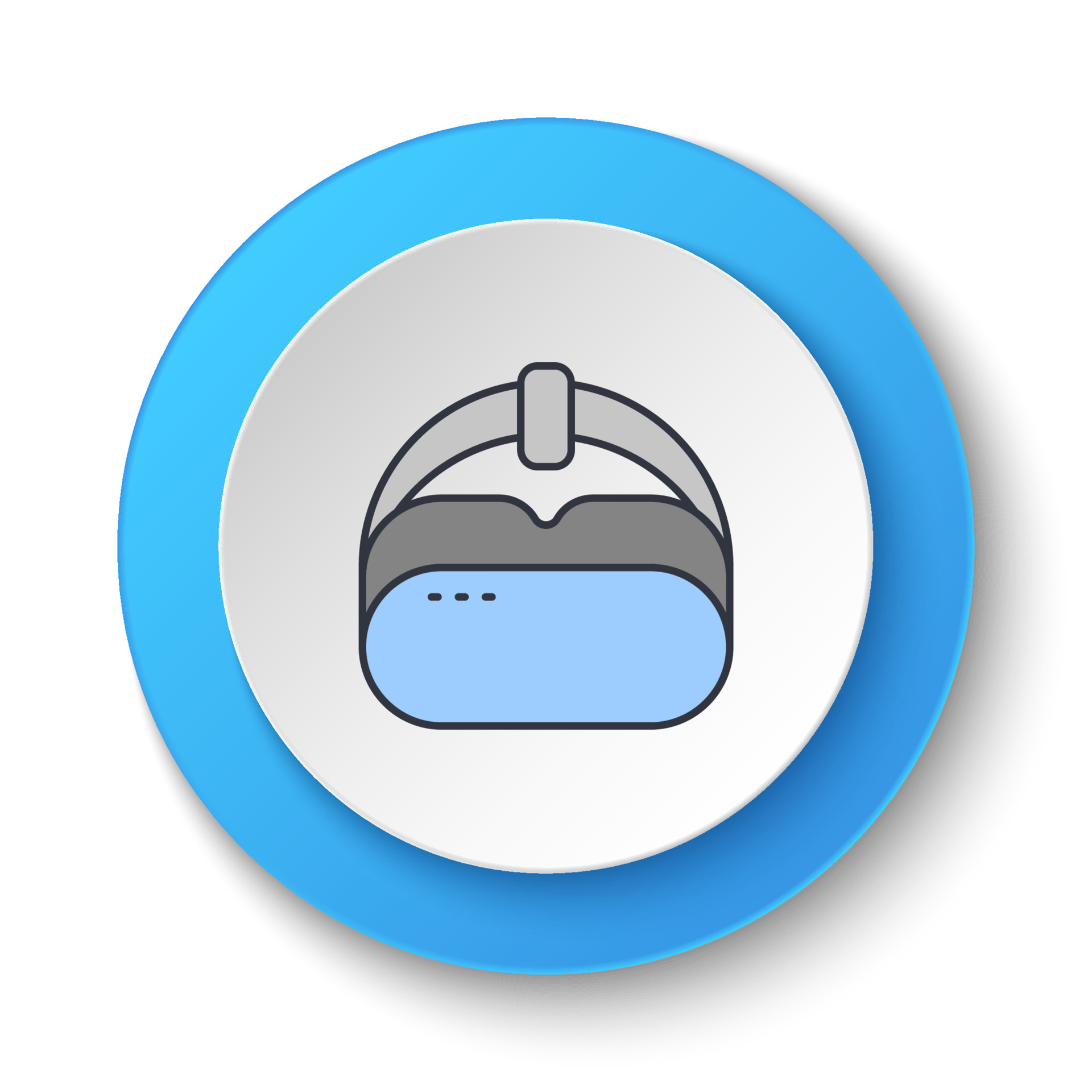 Round button for web icon. gps, smart, location. Button banner round, badge interface for ...