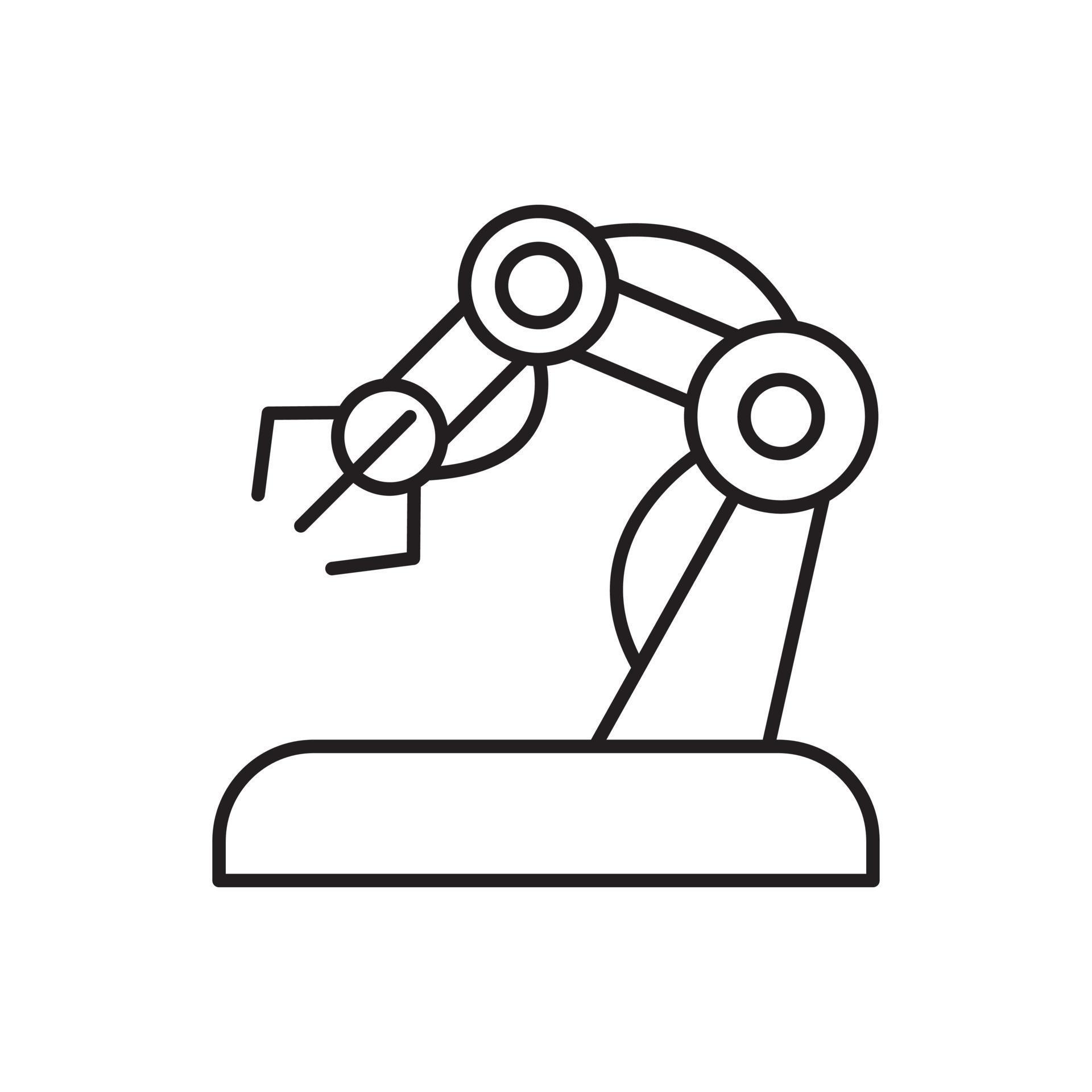 Hand, robotic, arm icon - Vector. Artificial intelligence on white ...