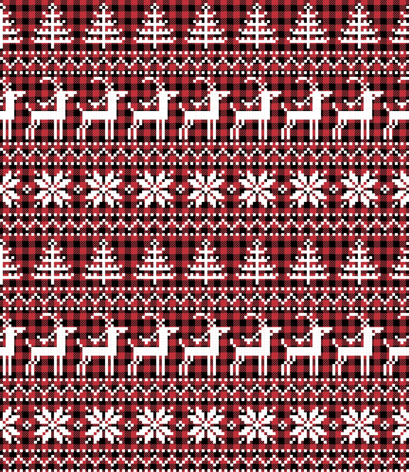 Christmas and New Year pattern at Buffalo Plaid. Festive background for ...