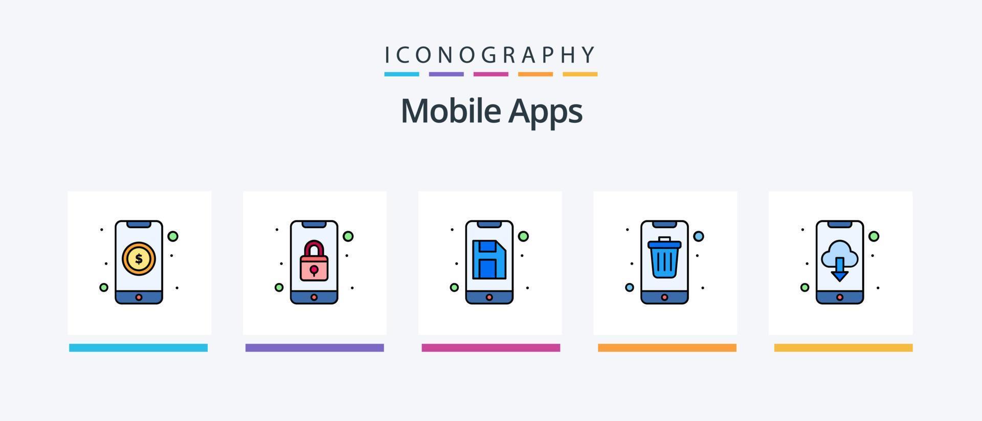 Mobile Apps Line Filled 5 Icon Pack Including mobile. calendar. app ... Mobile Apps Line Filled 5 Icon Pack Including mobile. calendar. app ...