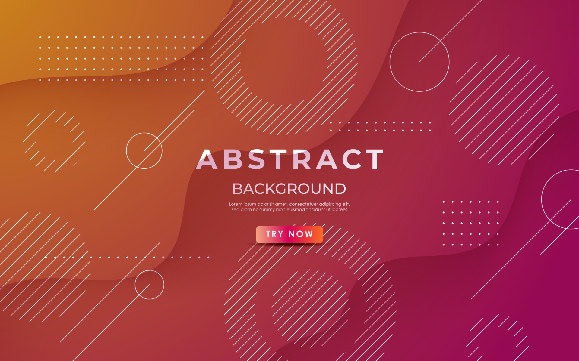 Abstract Red Orange Gradient Dynamic Wavy Shadow Fluid Geometric Shape Composition Background