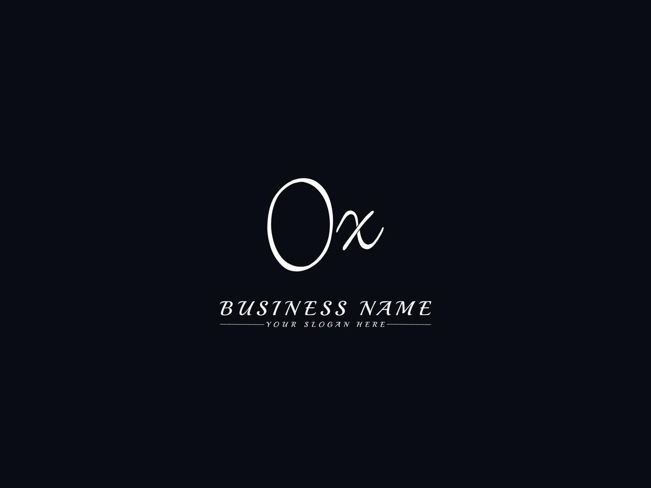Signature Ox o x Logo Letter Vector Stock 16086995 Vector Art at Vecteezy