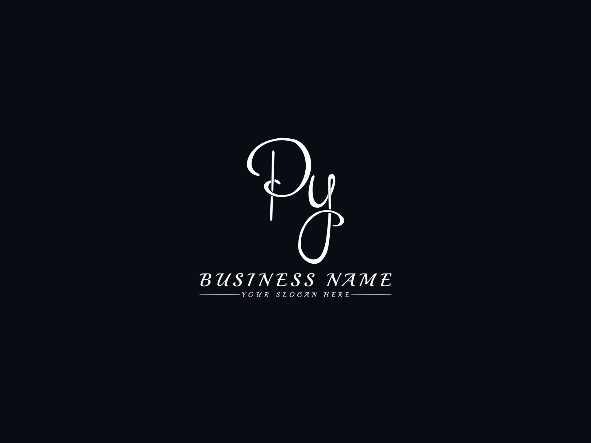 Initial Py Signature Logo, Unique Py Logo Letter Design 16087117 Vector ...