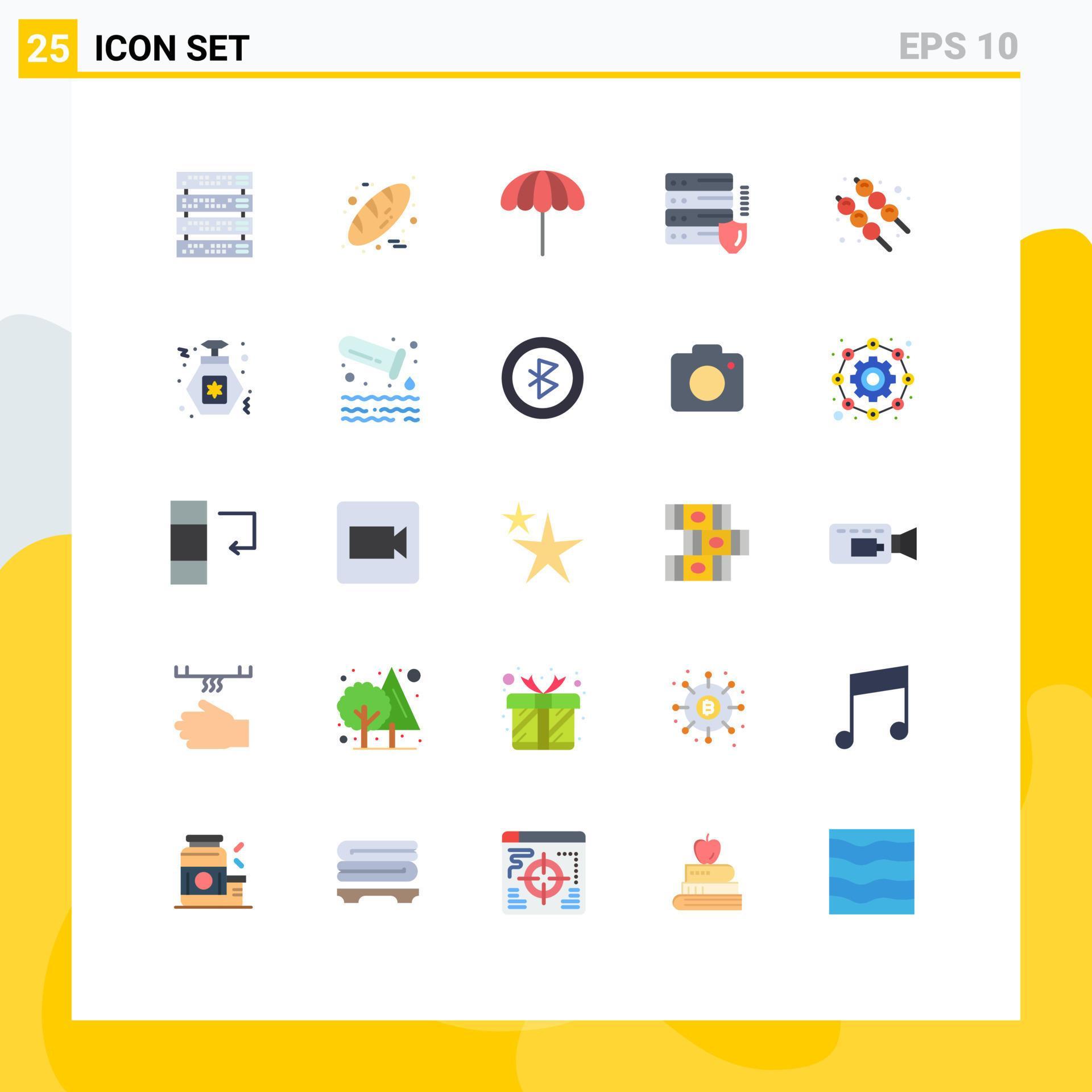 25 Flat Color Concept For Websites Mobile And Apps Food Security Beach Protection Gdpr Editable