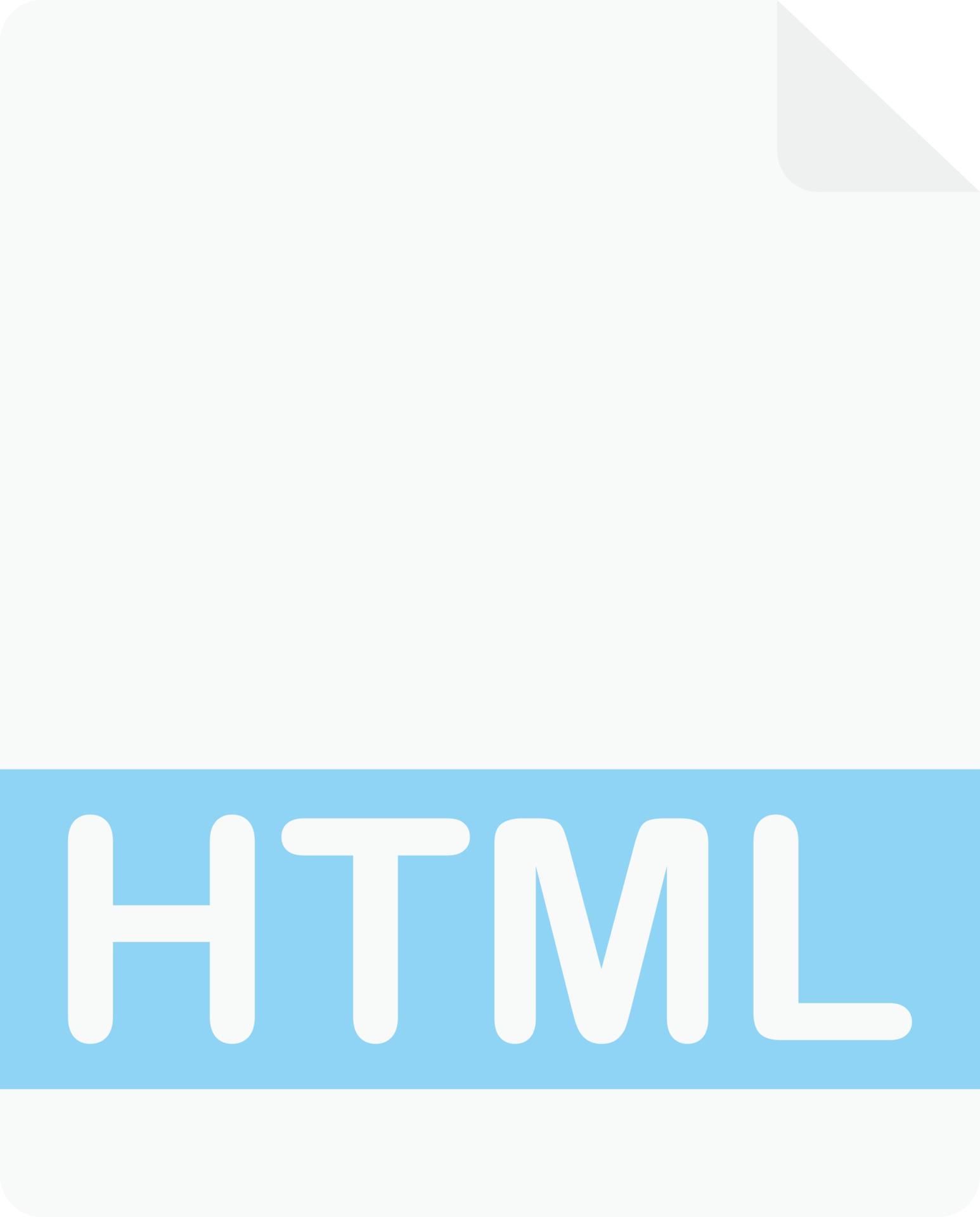 Html Document File Vector Flat Illustration 16089268 Vector Art At Vecteezy