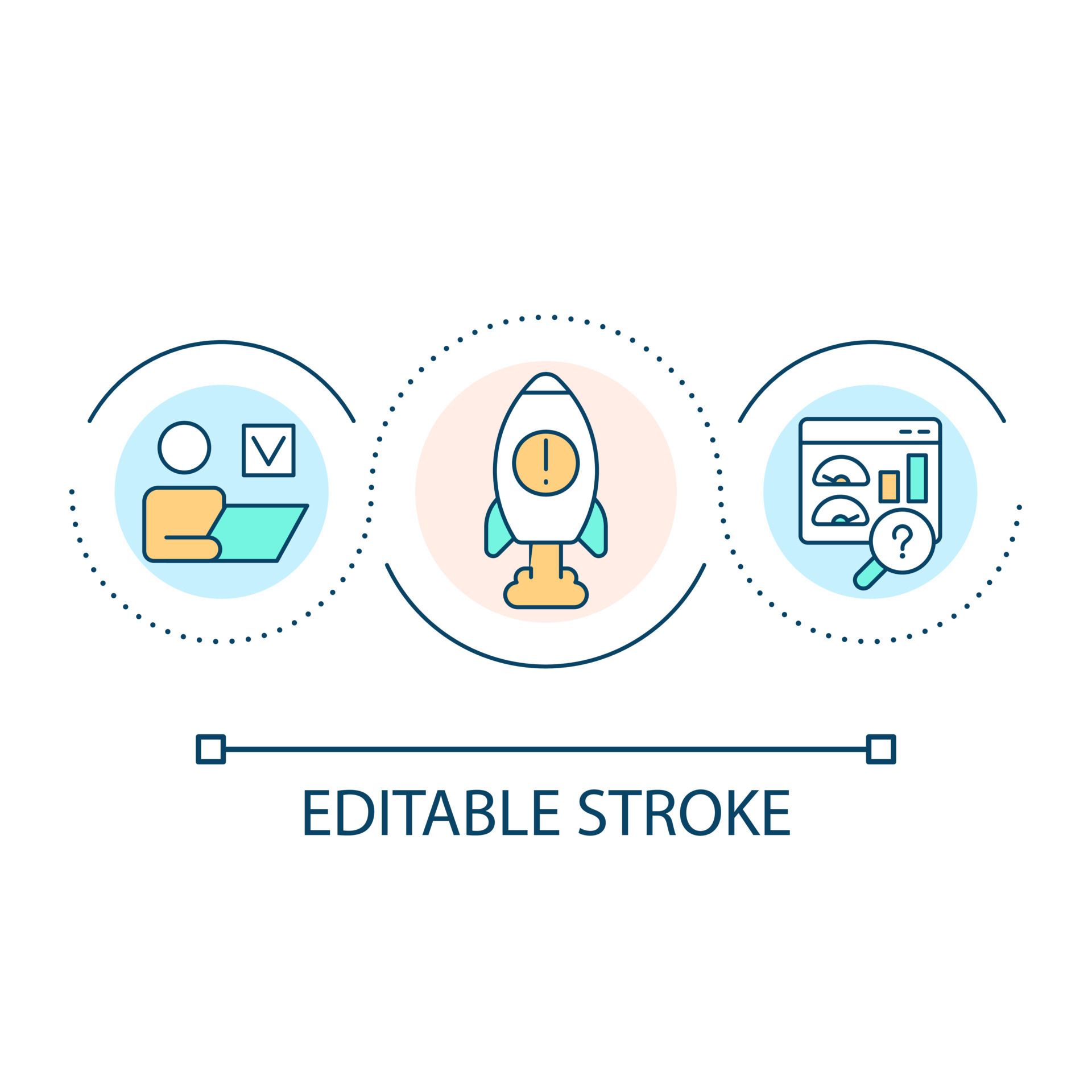 Software production testing loop concept icon 16089574 Vector Art at ...