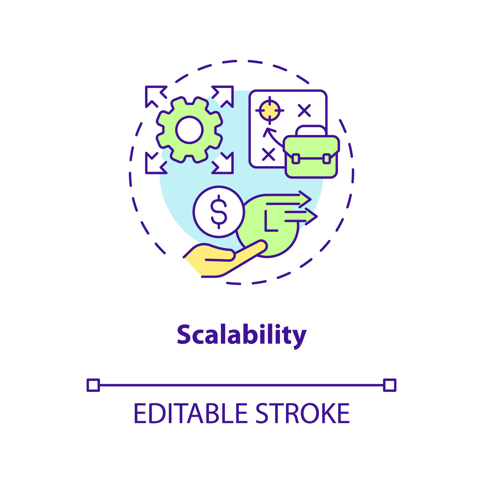 Scalability Concept Icon Company Development Expand Business