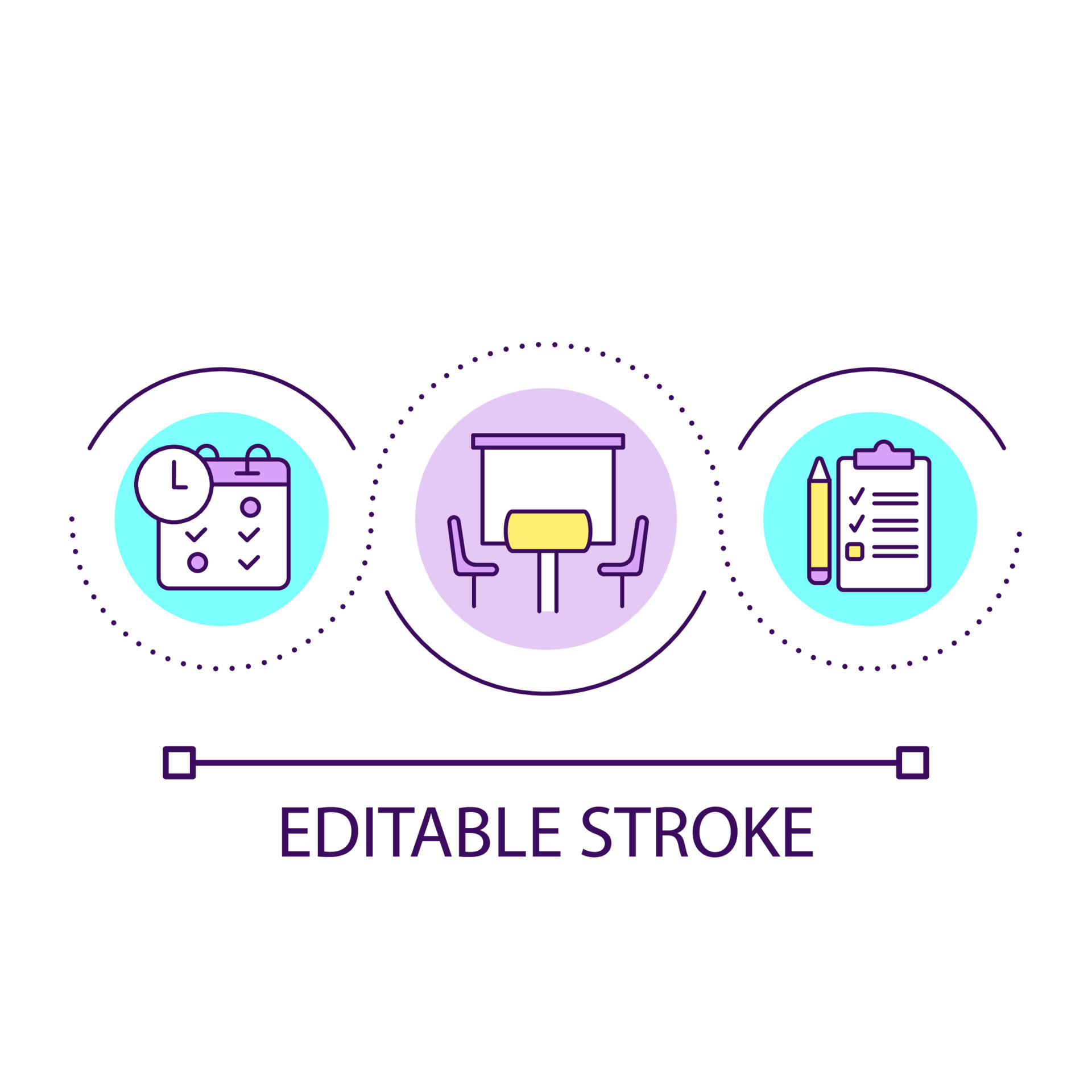 Corporate meeting scheduling loop concept icon 16089894 Vector Art at ... Corporate meeting scheduling loop concept icon 16089894 Vector Art at ...