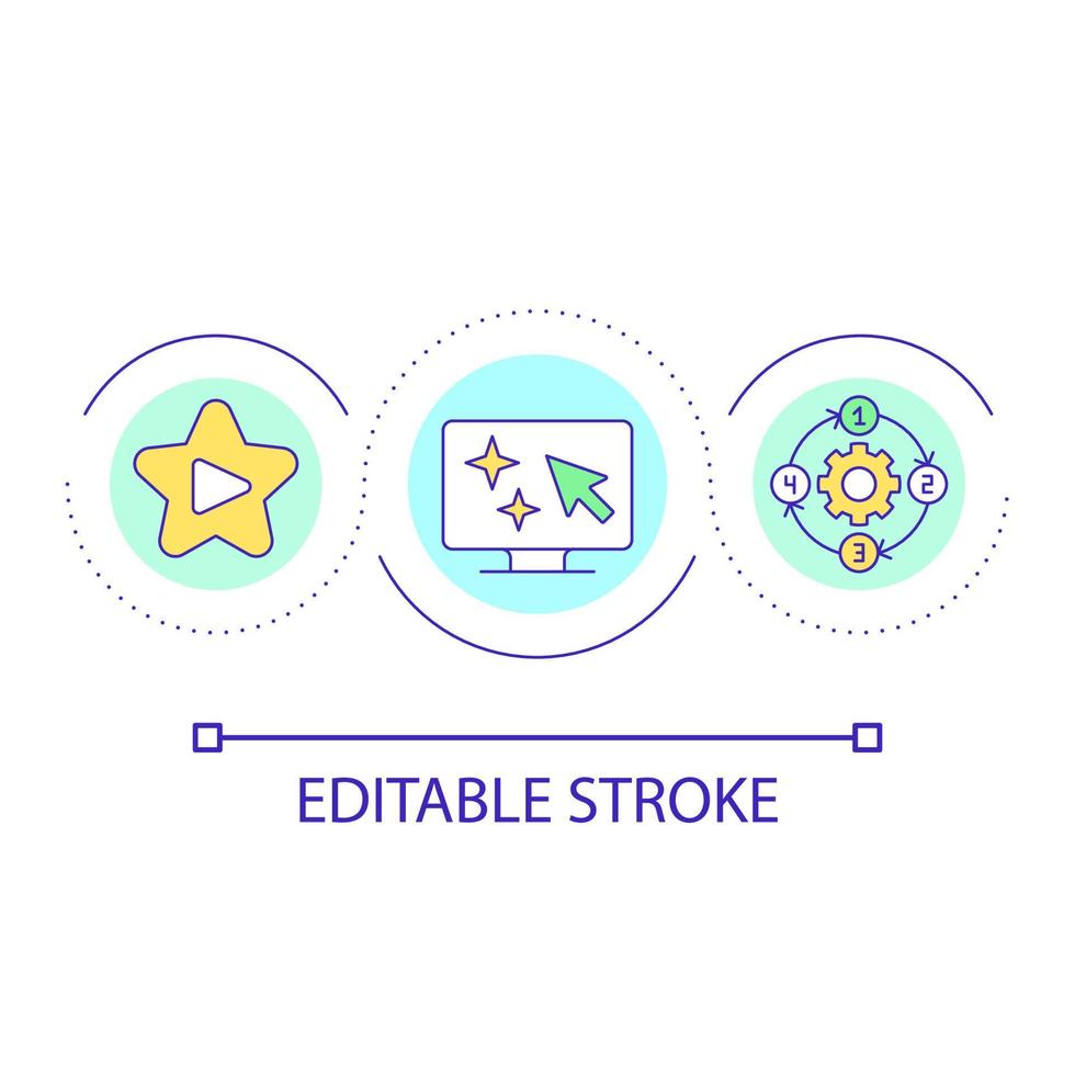 Creating Animated Video Loop Concept Icon 16089909 Vector Art At Vecteezy