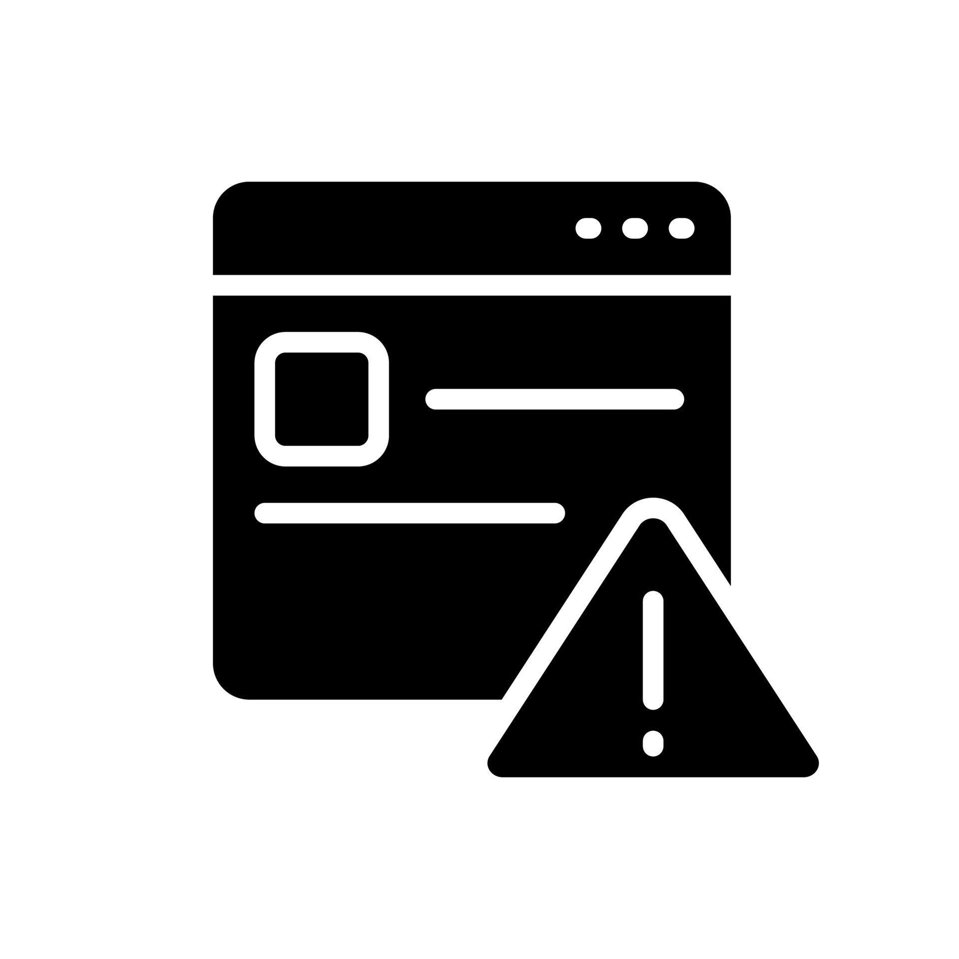 Website error black glyph icon. Webpage broken. Network connection ...