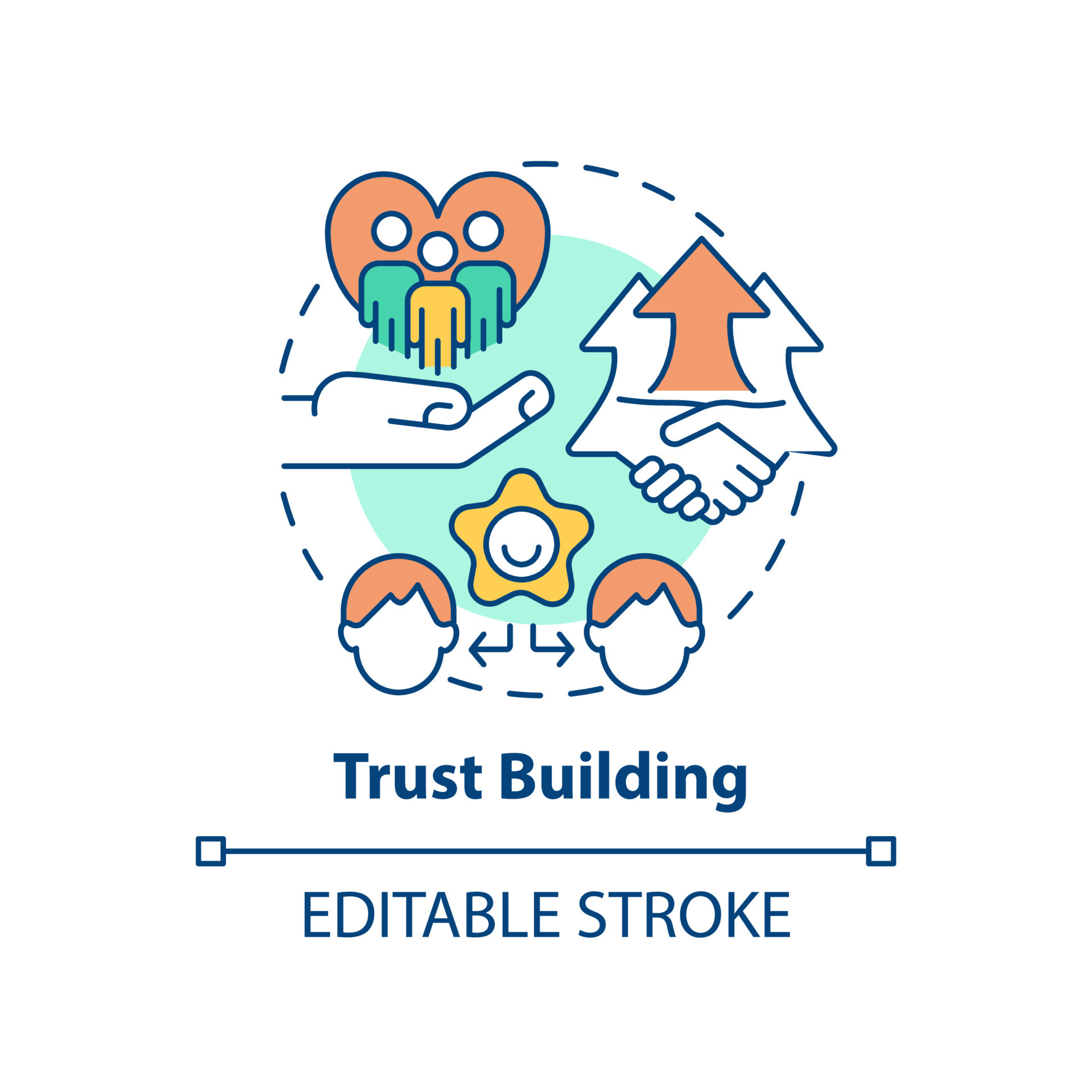 Trust building concept icon 16090013 Vector Art at Vecteezy