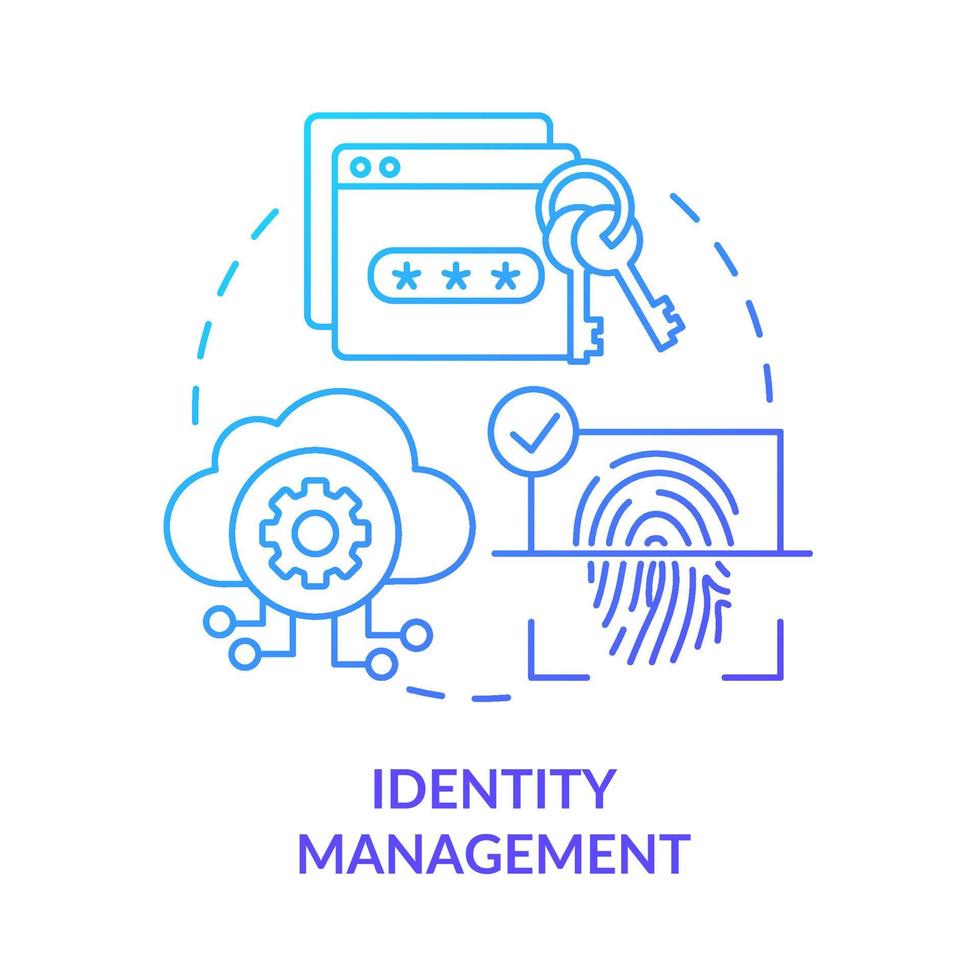 Identity management blue gradient concept icon 16090075 Vector Art at ... Identity management blue gradient concept icon 16090075 Vector Art at ...