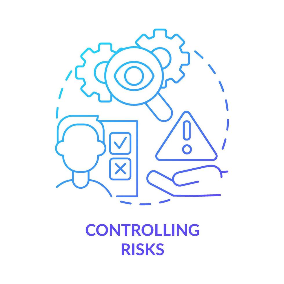 Controlling risks blue gradient concept icon 16090082 Vector Art at ... Controlling risks blue gradient concept icon 16090082 Vector Art at ...