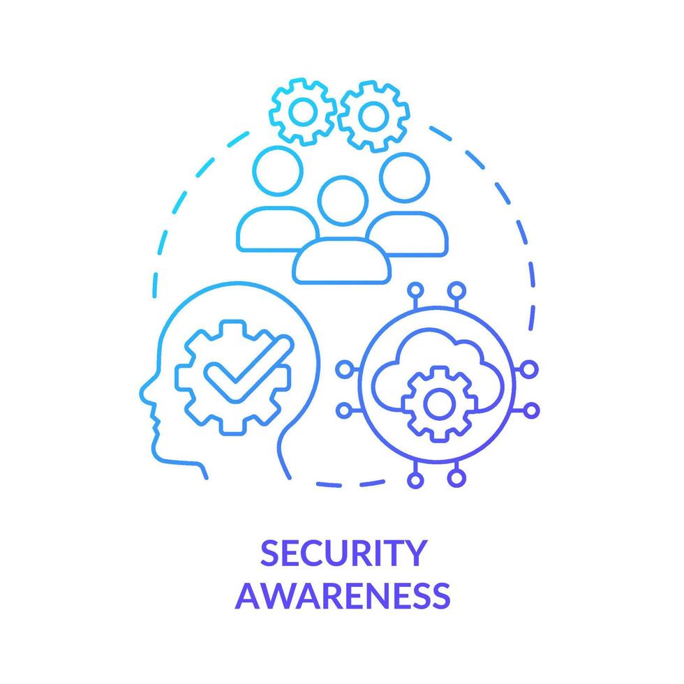 Security awareness blue gradient concept icon 16090093 Vector Art at ... Security awareness blue gradient concept icon 16090093 Vector Art at ...