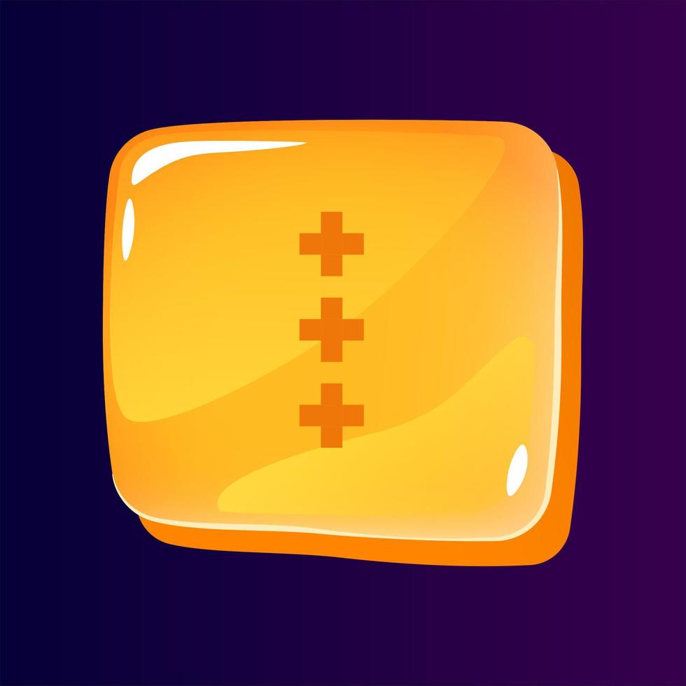 Webpage options glossy ui button with pixelated icon 16090270 Vector Art at Vecteezy