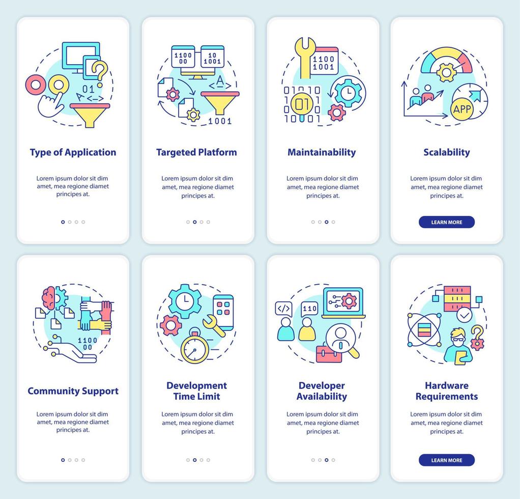 Programming Language Choice Onboarding Mobile App Screen Set 16090276