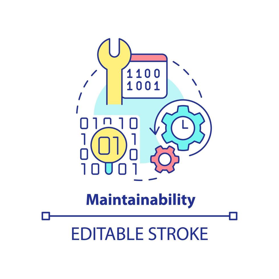 Maintainability concept icon 16090278 Vector Art at Vecteezy