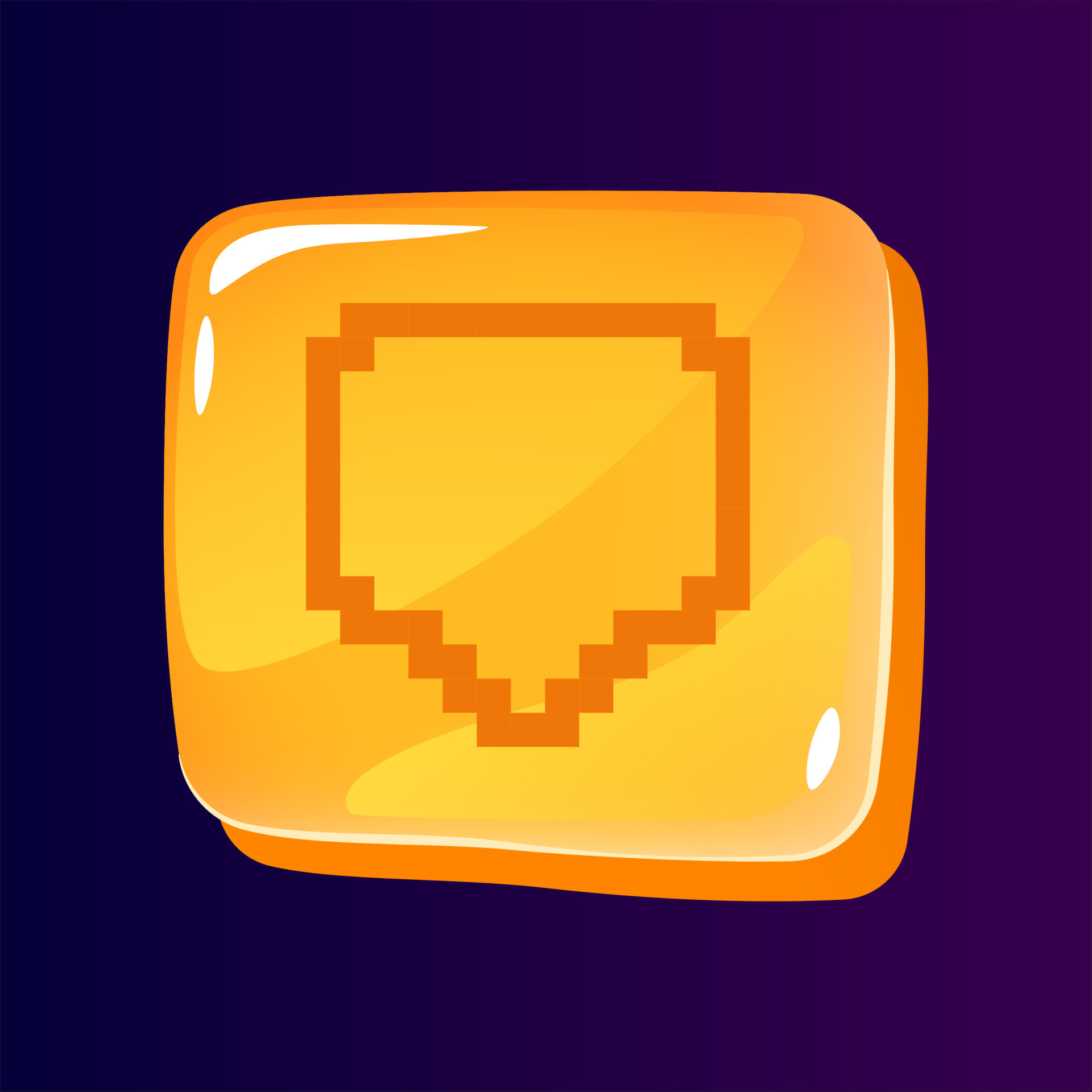 Message Glossy Ui Button With Pixelated Icon 16090308 Vector Art At