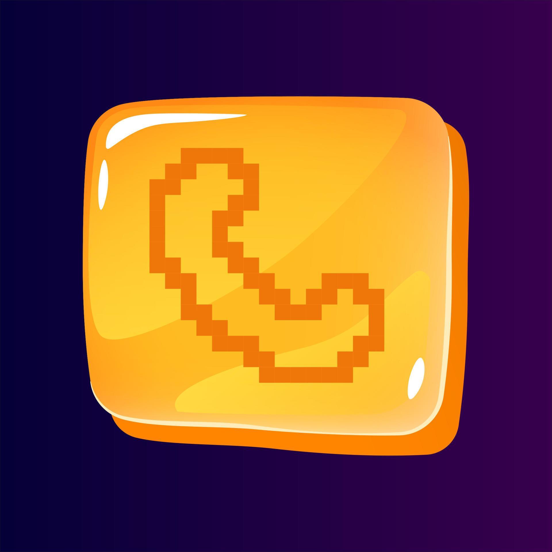 Handset Glossy Ui Button With Pixelated Icon 16090471 Vector Art At
