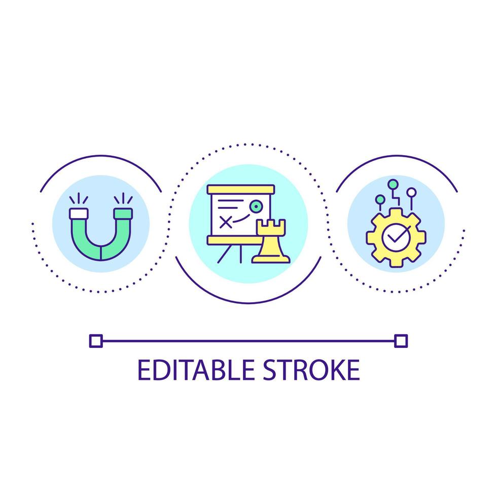 Business strategy loop concept icon 16090509 Vector Art at Vecteezy