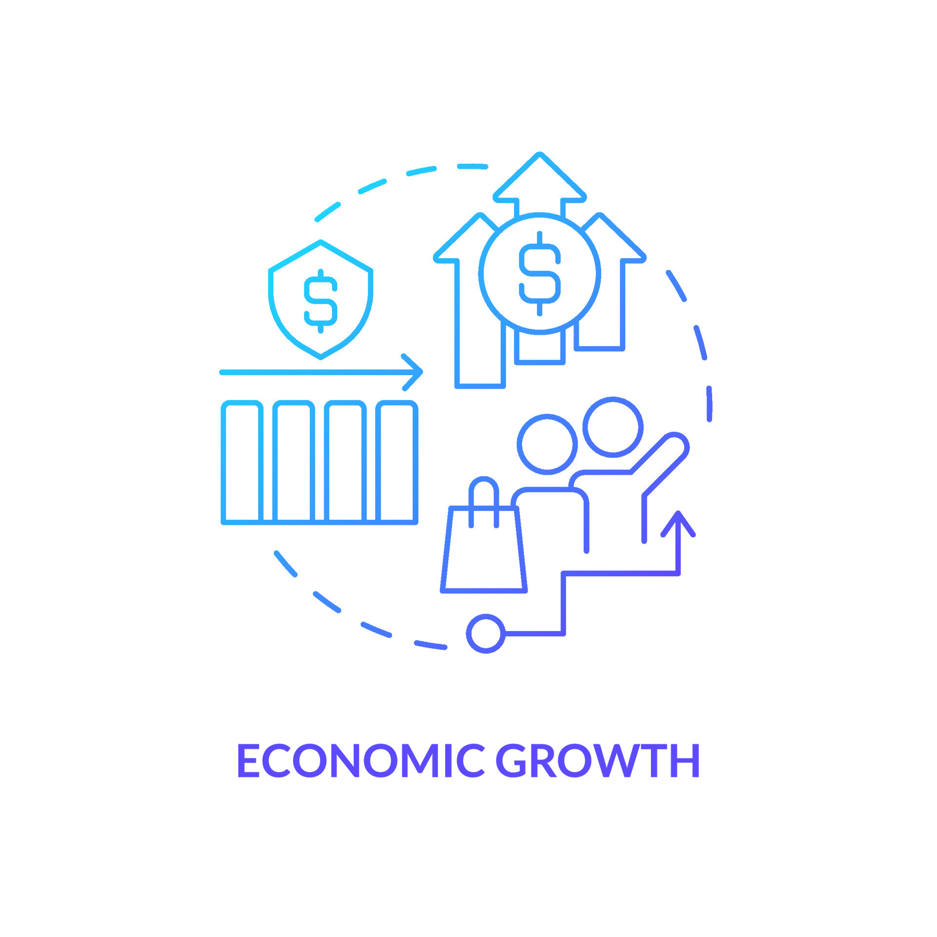 Economic growth blue gradient concept icon 16090605 Vector Art at Vecteezy Economic growth blue gradient concept icon 16090605 Vector Art at Vecteezy