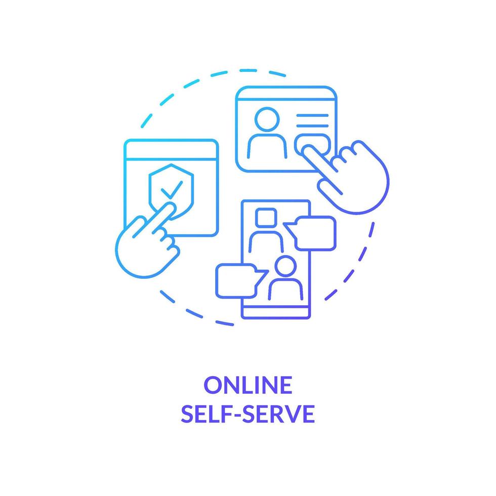 Online self service blue gradient concept icon 16090608 Vector Art at ... Online self service blue gradient concept icon 16090608 Vector Art at ...