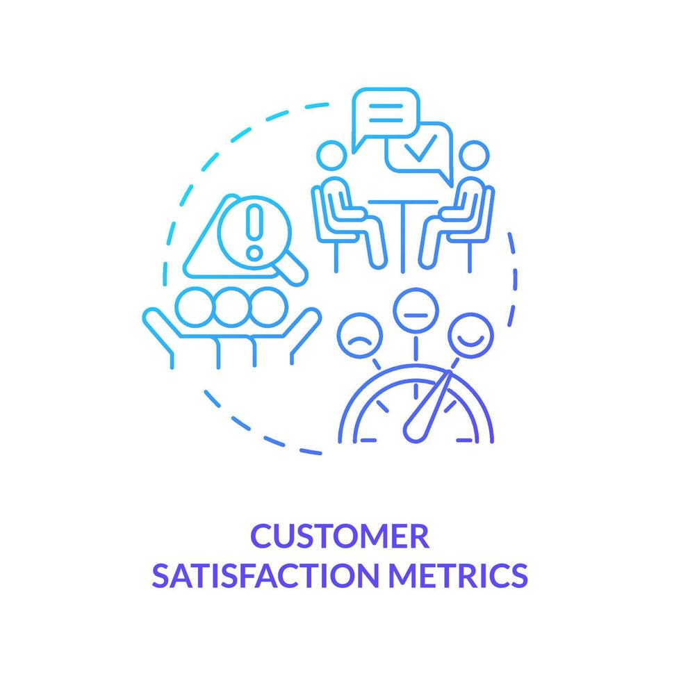Customer satisfaction metrics blue gradient concept icon 16090610 ... Customer satisfaction metrics blue gradient concept icon 16090610 ...