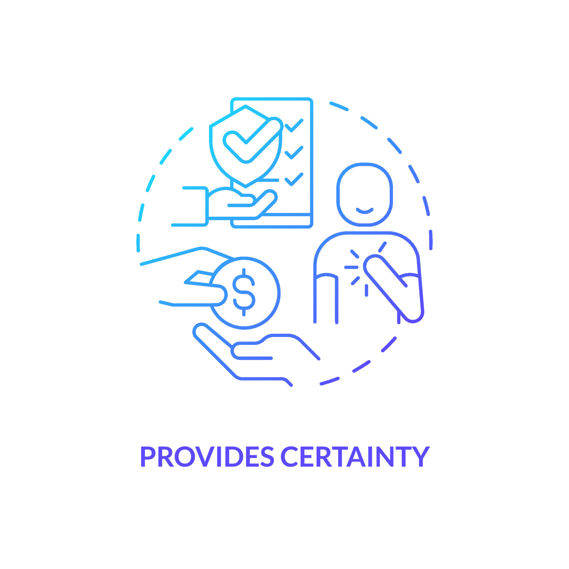 Provide certainty blue gradient concept icon 16090642 Vector Art at ... Provide certainty blue gradient concept icon 16090642 Vector Art at ...