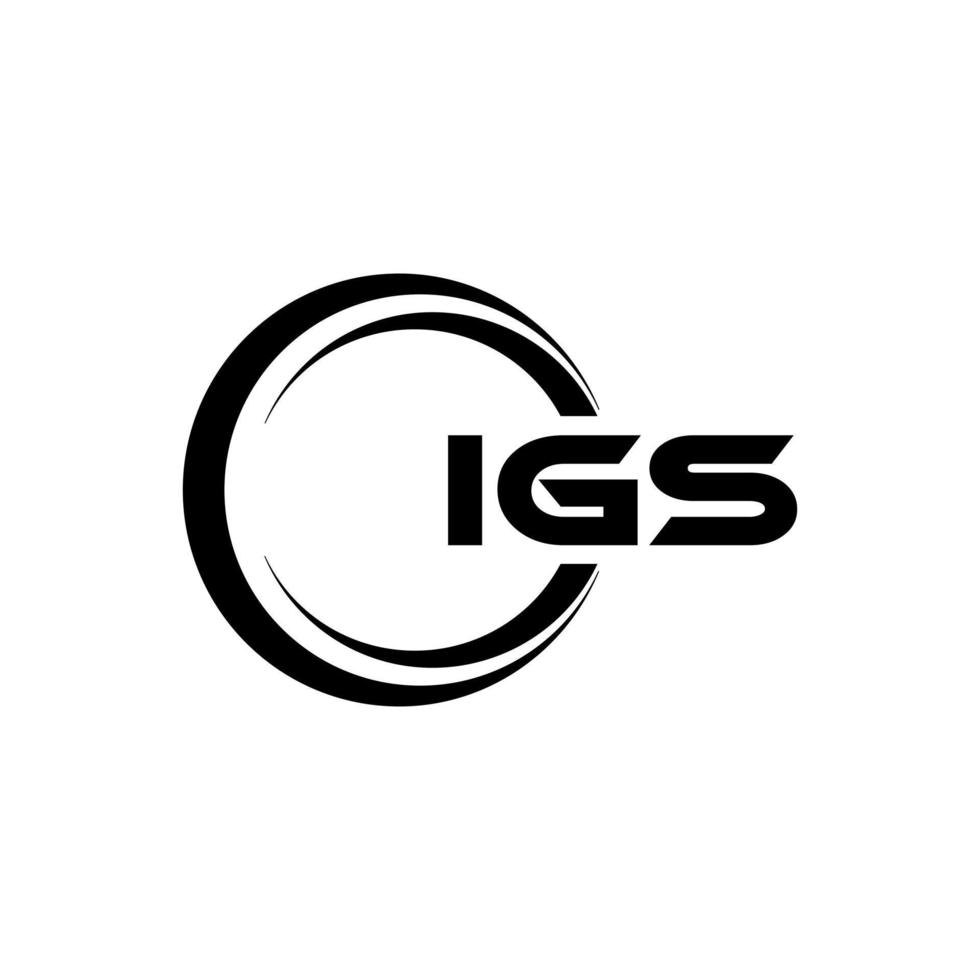 IGS letter logo design in illustration. Vector logo, calligraphy designs for logo, Poster ...