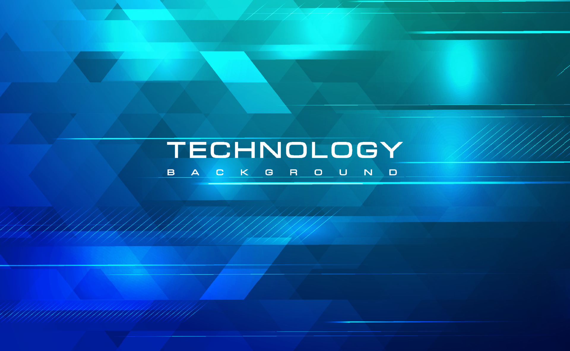 Digital Technology Banner Blue Green Background Concept Cyber