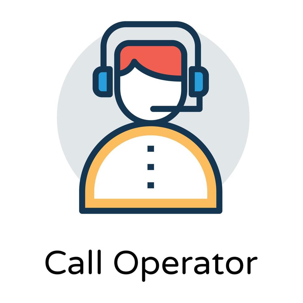 Trendy Call Operator 16106696 Vector Art at Vecteezy