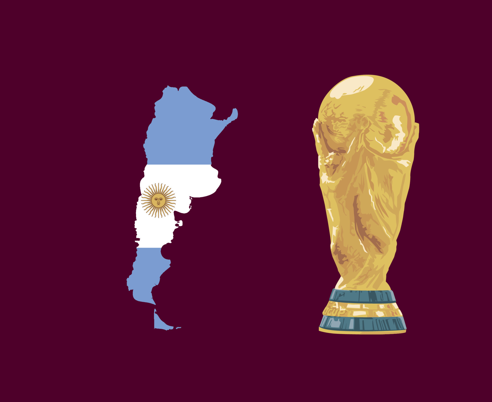 Argentina Map Flag With World Cup Trophy Final Football Symbol Design argentina-map-flag-with-world-cup-trophy-final-football-symbol-design
