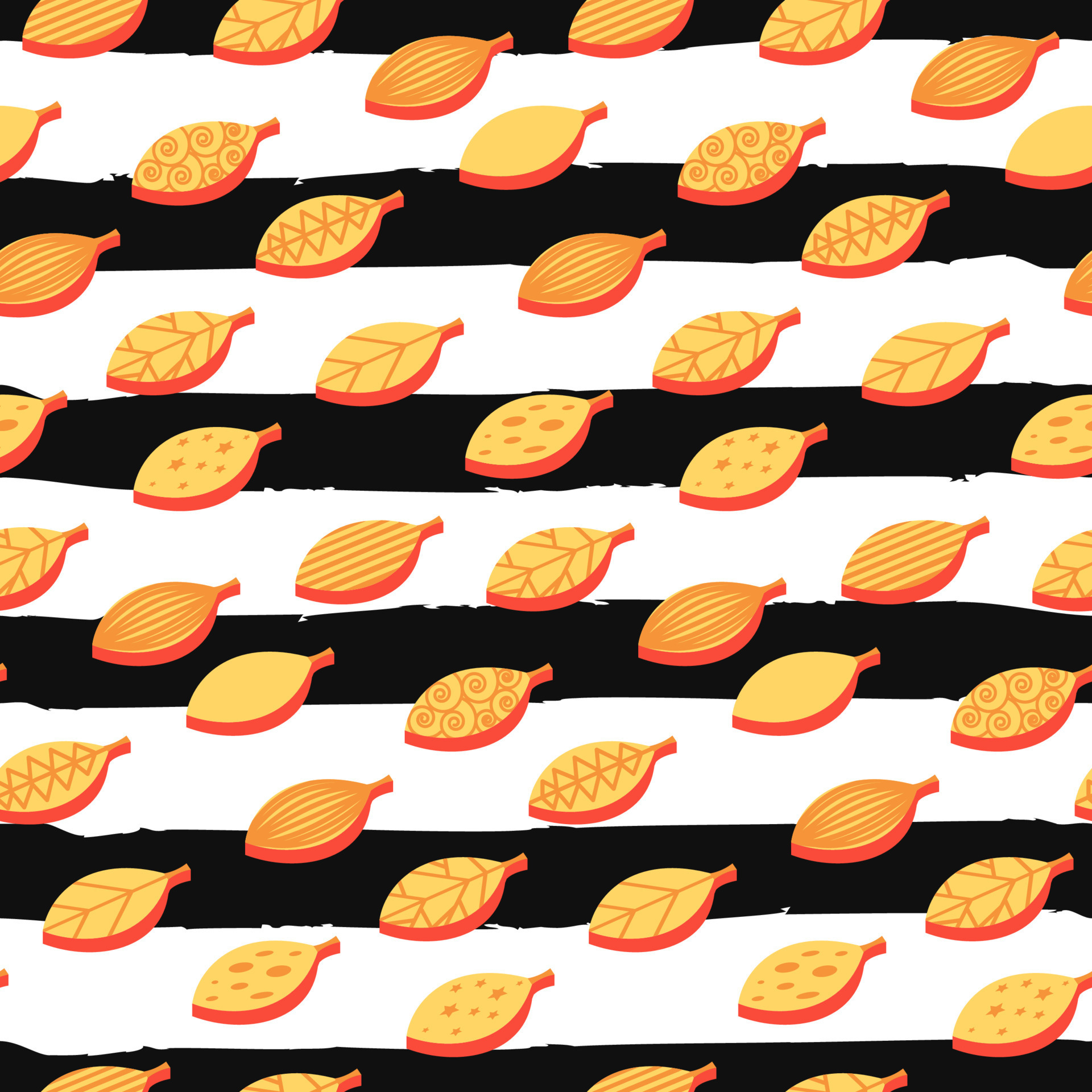 Orange leaves color seamless vector pattern 16116893 Vector Art at Vecteezy