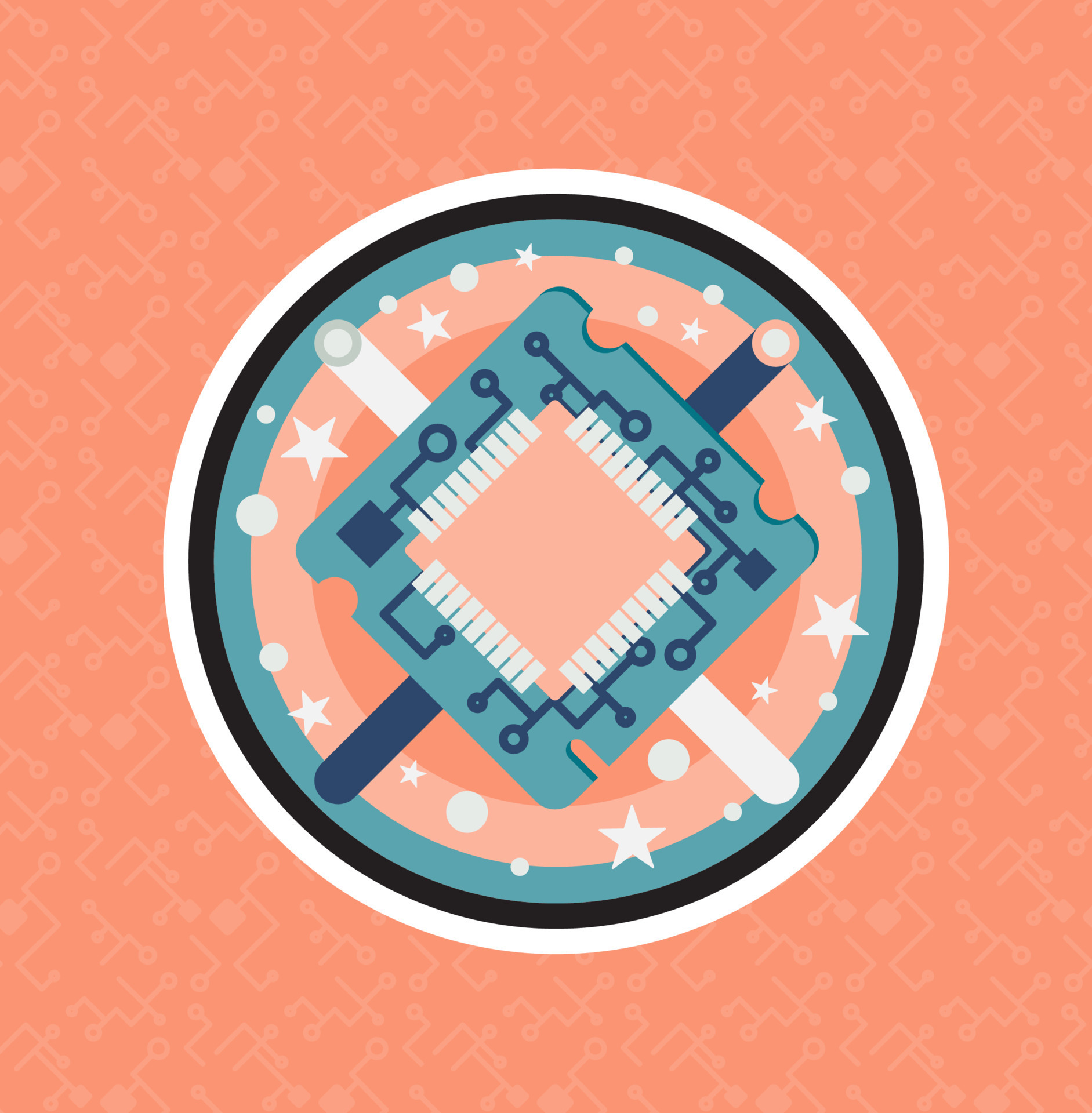 Computer Processor Chip 16116910 Vector Art at Vecteezy