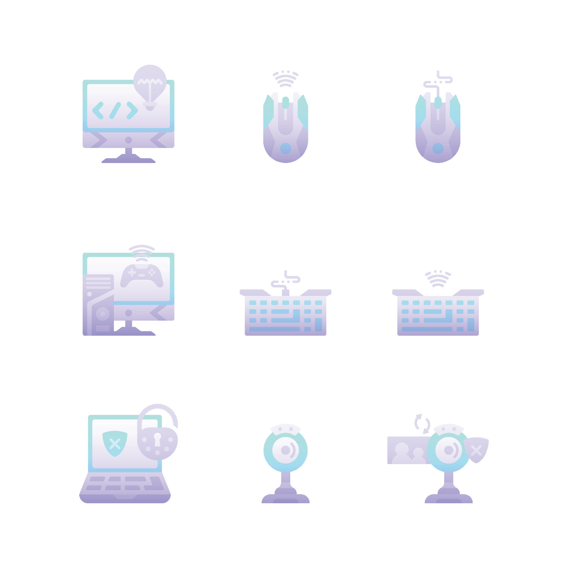 Gradient Computer External Hardware Components Icons 16119447 Vector Art at Vecteezy