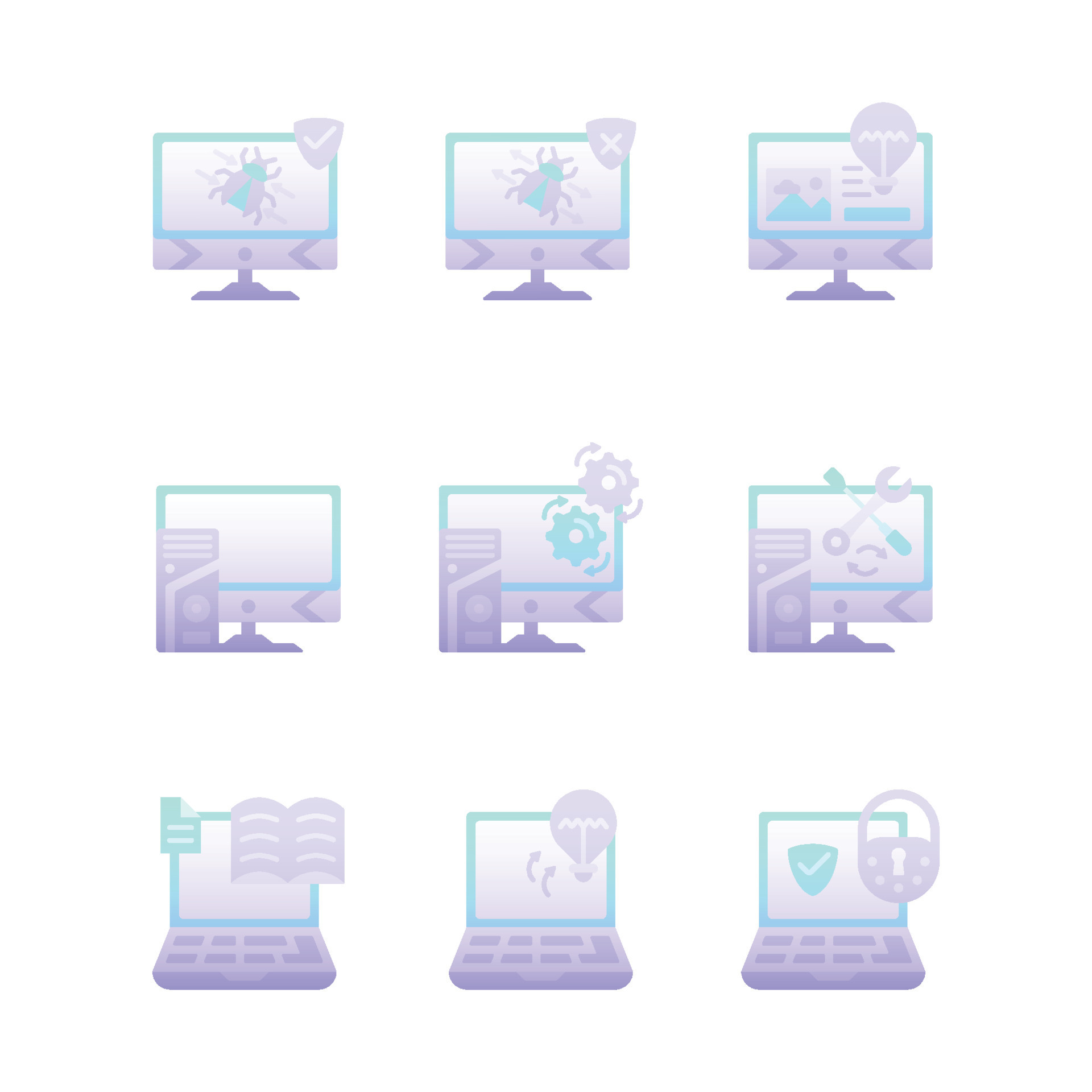 Gradient Computer External Hardware Components Icons 16119488 Vector ... Gradient Computer External Hardware Components Icons 16119488 Vector ...