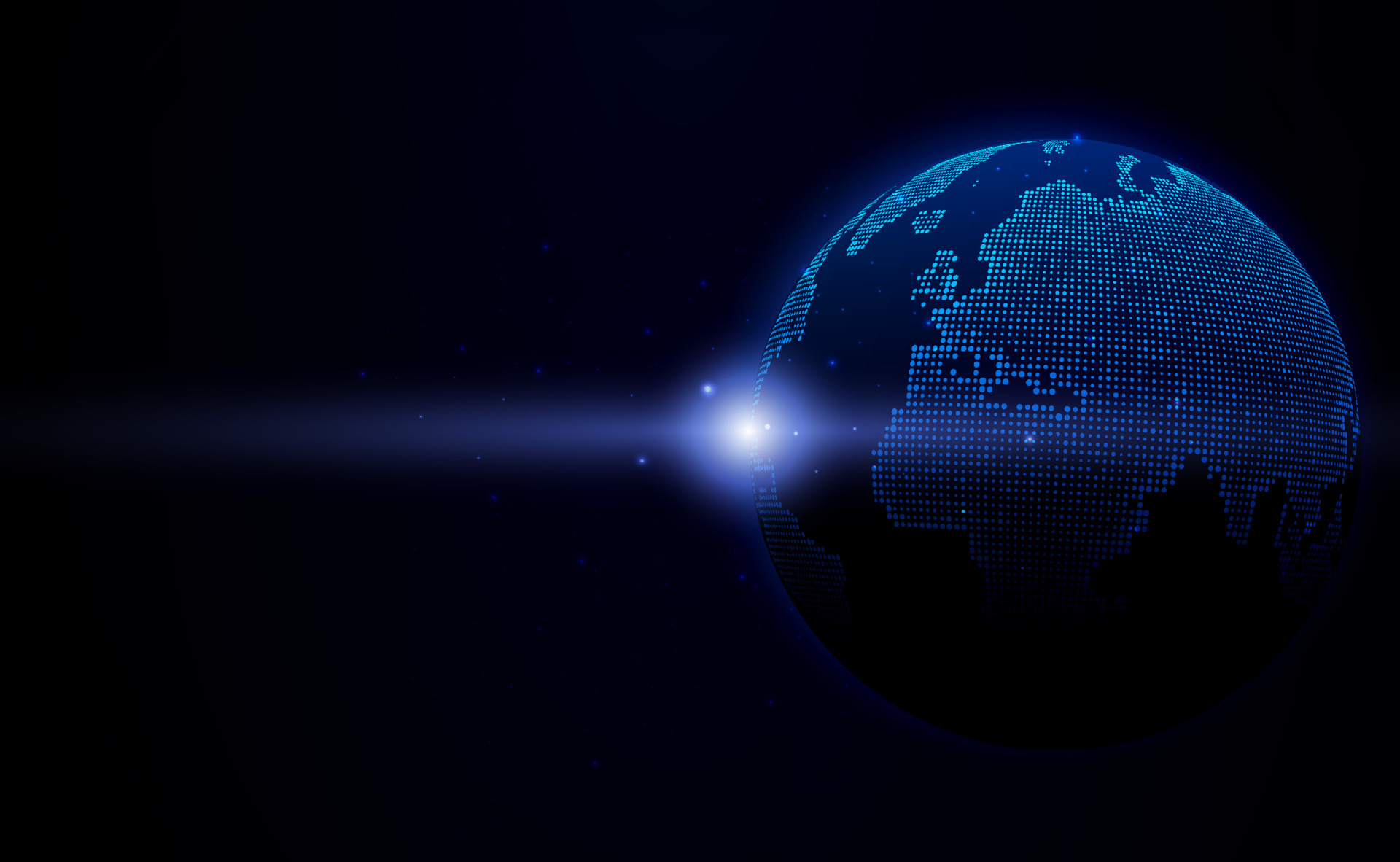 Digital Technology Worldwide Global Network Internet Connection Blue