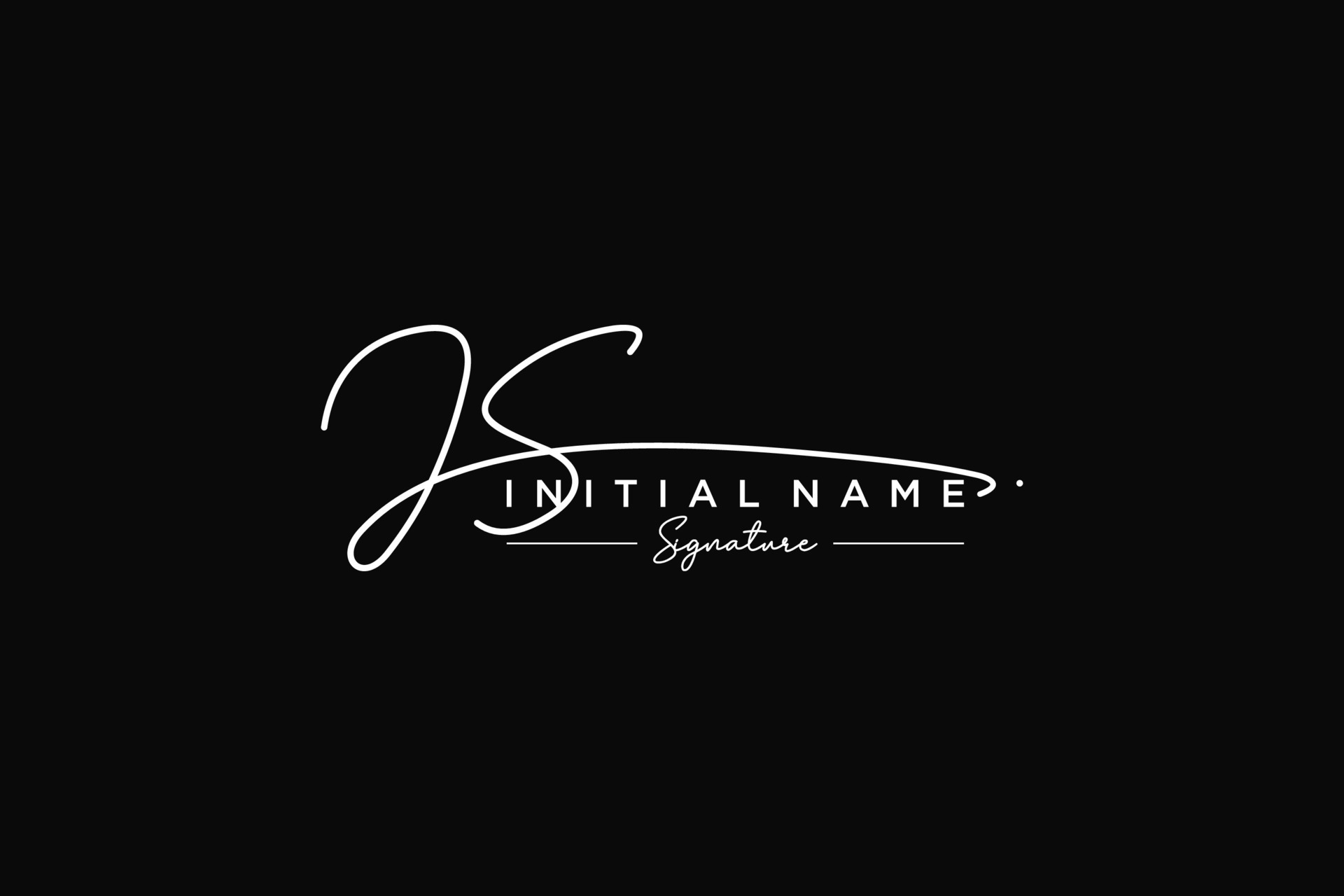 Initial JS signature logo template vector. Hand drawn Calligraphy lettering Vector illustration ...