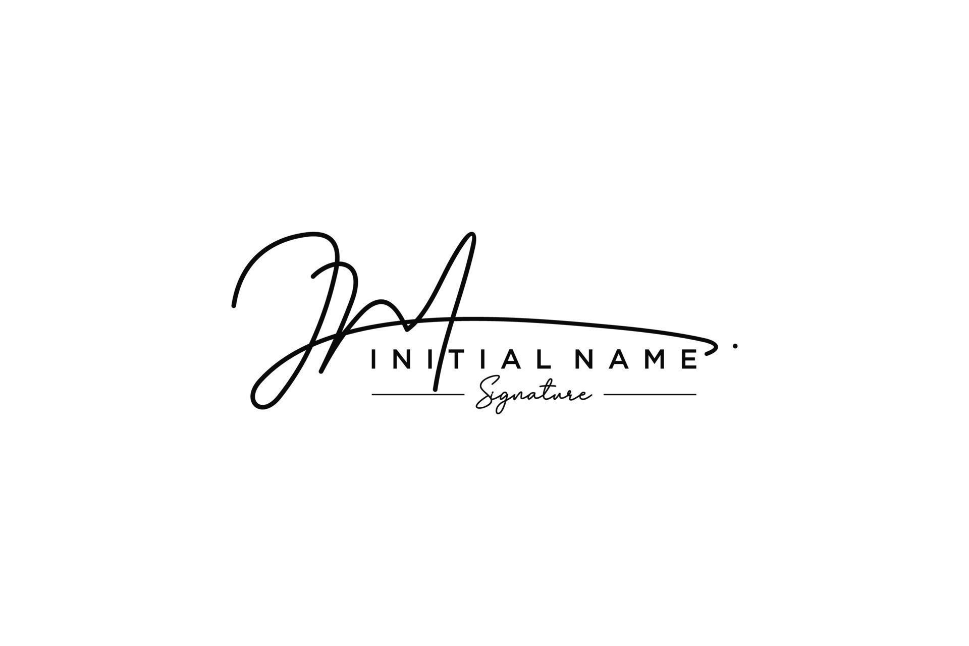 Initial Jm Signature Logo Template Vector Hand Drawn Calligraphy Lettering Vector Illustration