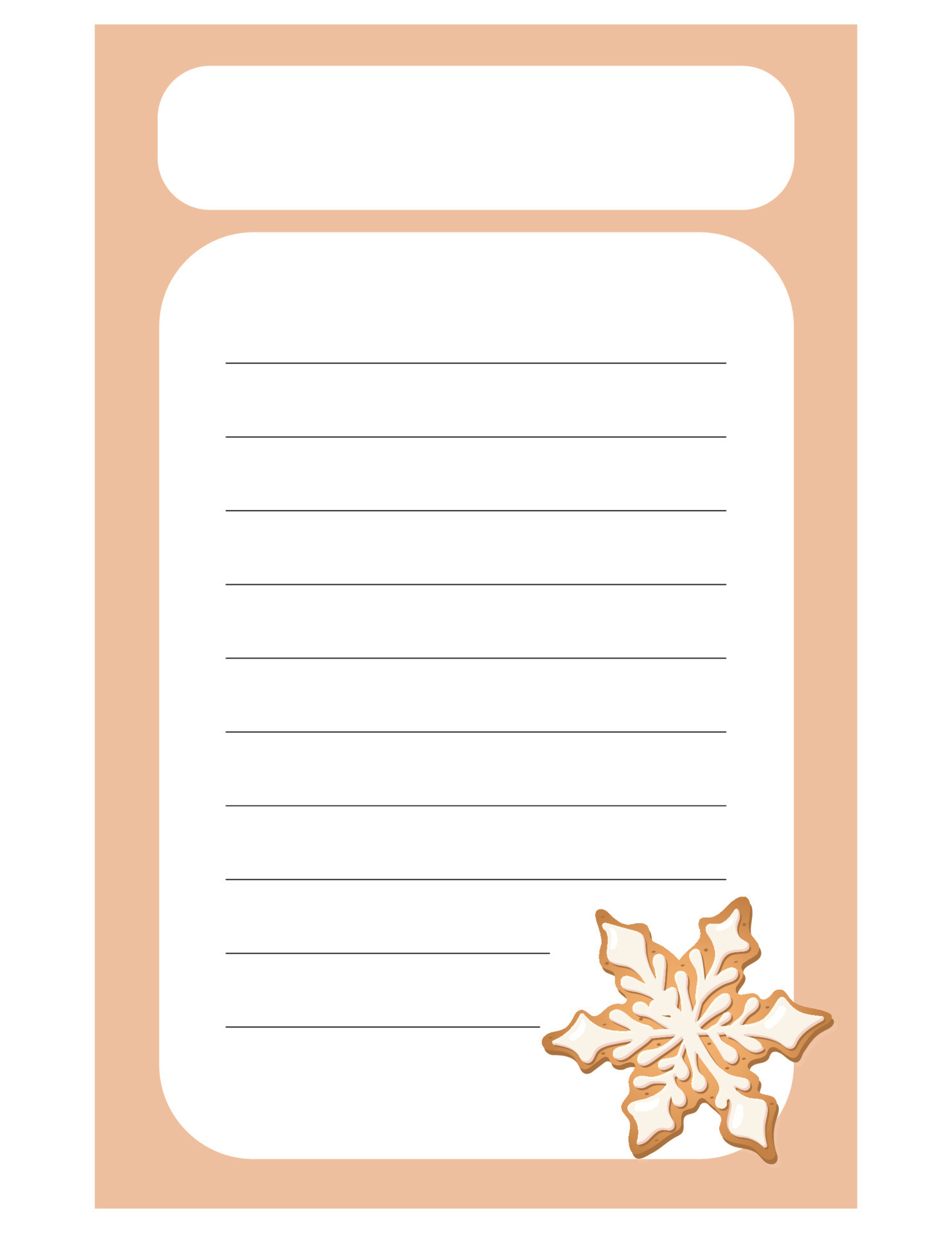 Note Of Cute Ginger Snowflake Label Illustration Memo Paper