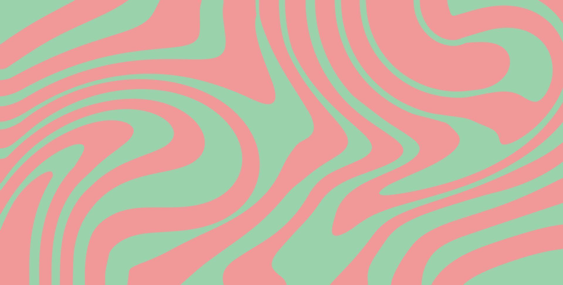 Wavy Swirl Groovy Pattern on red and pink colors. Seventies Style ...