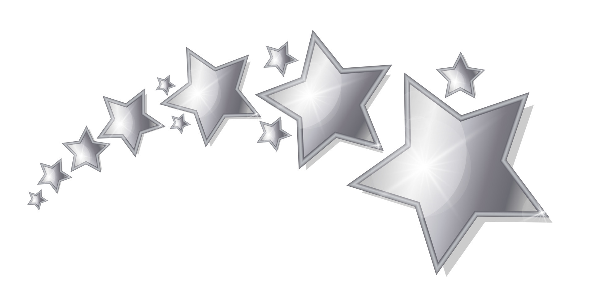 Silver stars on a white background 16123187 Vector Art at Vecteezy