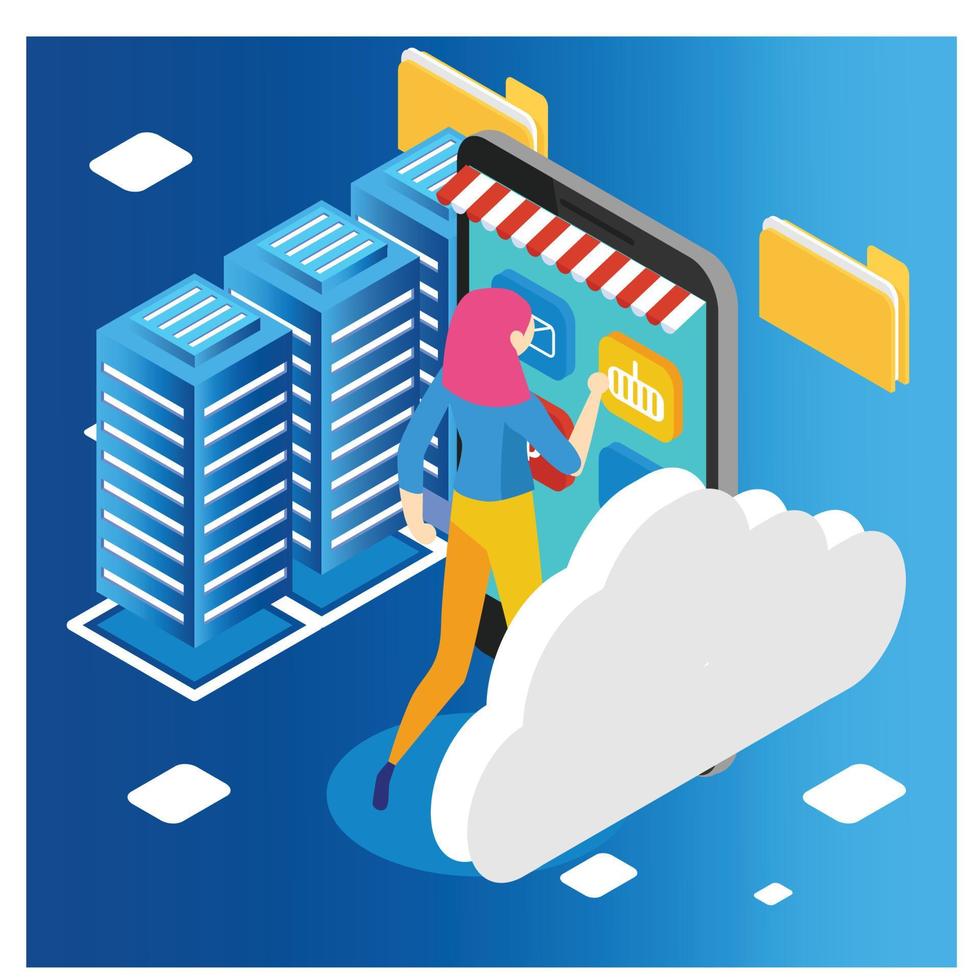 Internet Datacenter Connection Administrator Of Web Hosting Concept Character And Text For