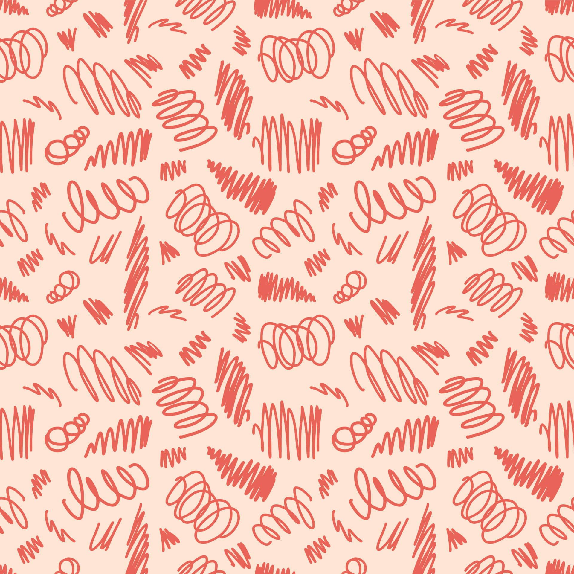 Hand Drawn Vector Marker Scribble Seamless Pattern Vector Scrawl
