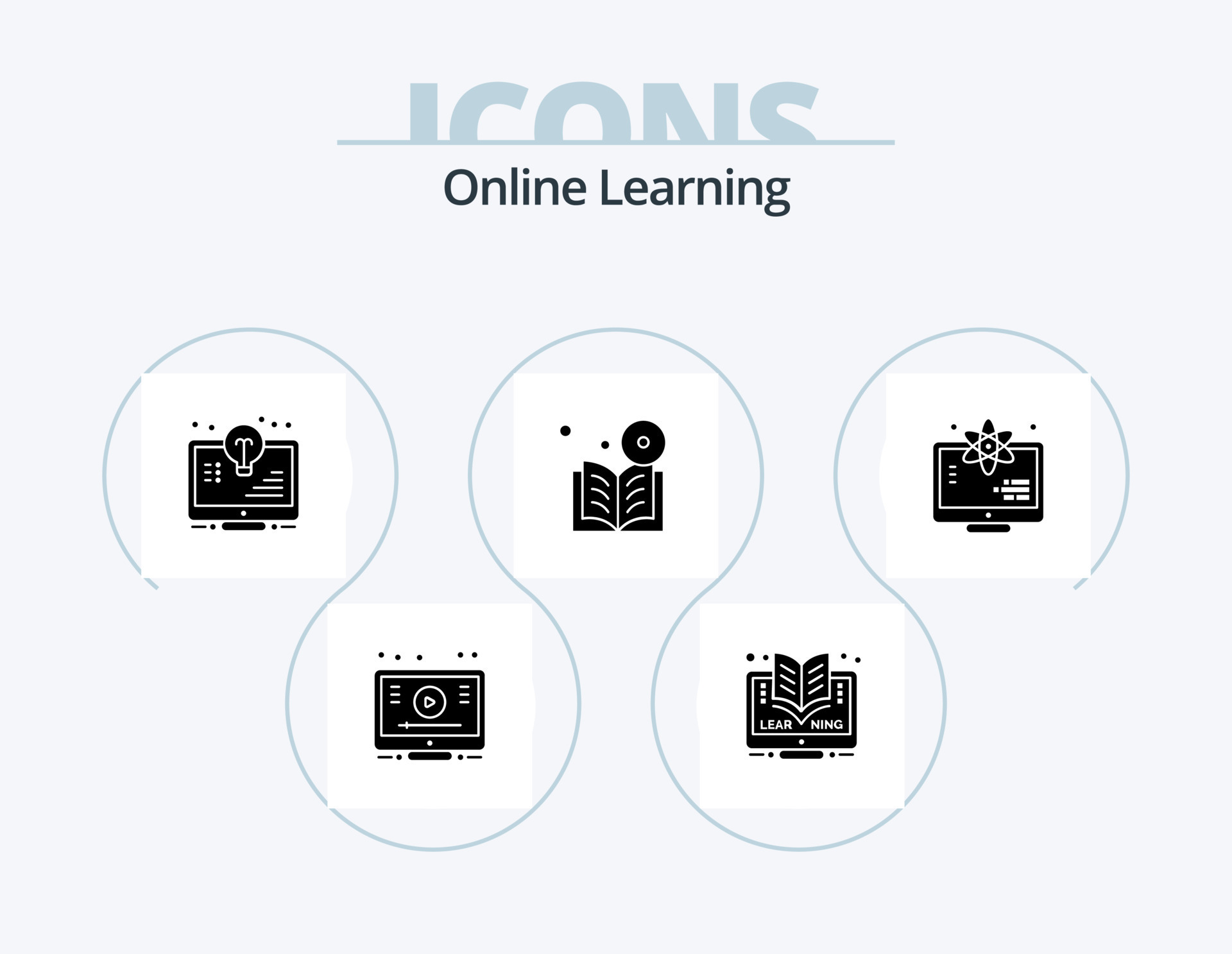 Online Learning Glyph Icon Pack 5 Icon Design. course. learning. bulb ... Online Learning Glyph Icon Pack 5 Icon Design. course. learning. bulb ...