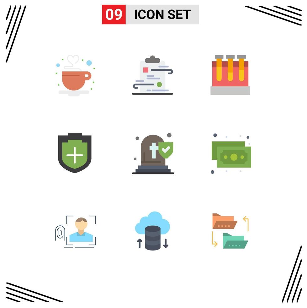 User Interface Pack Of 9 Basic Flat Colors Of Church Security Paper Plus Education Editable