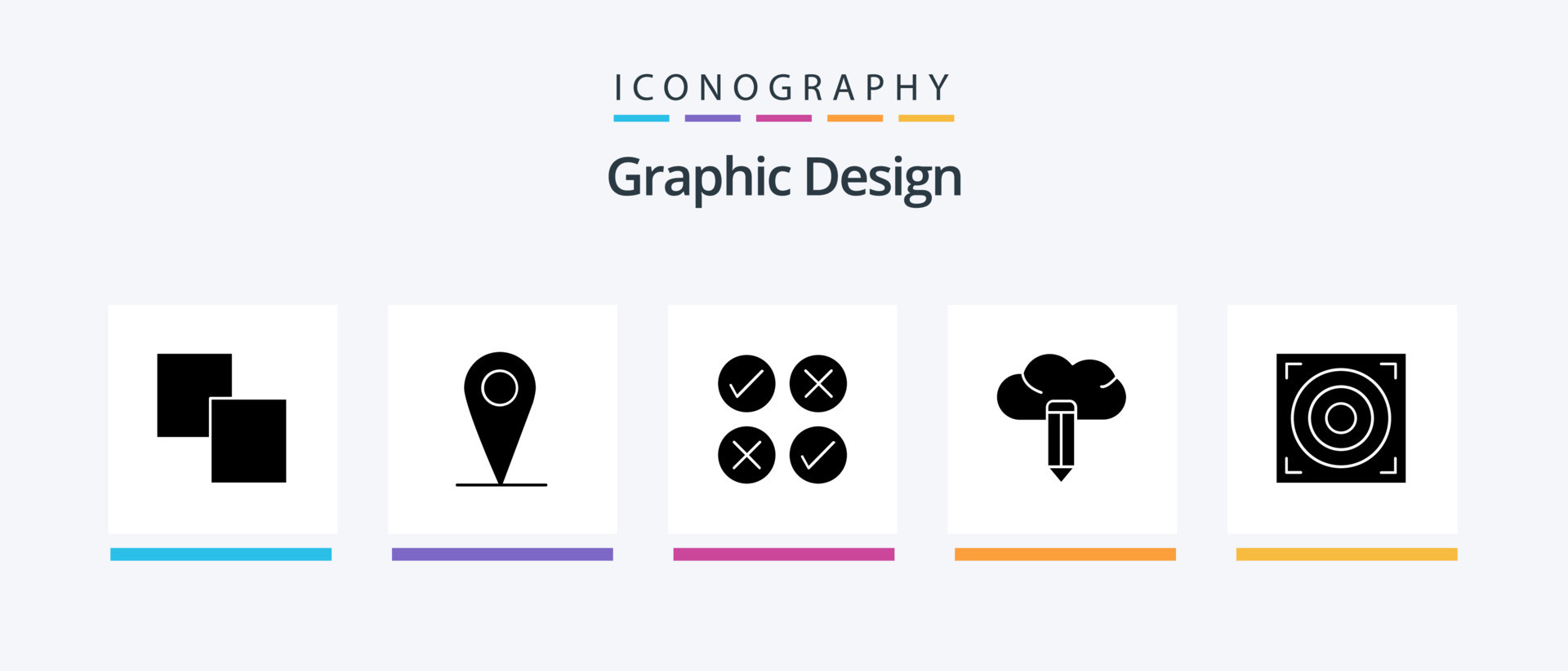 Design Glyph 5 Icon Pack Including . web. design. speaker. pencil ...