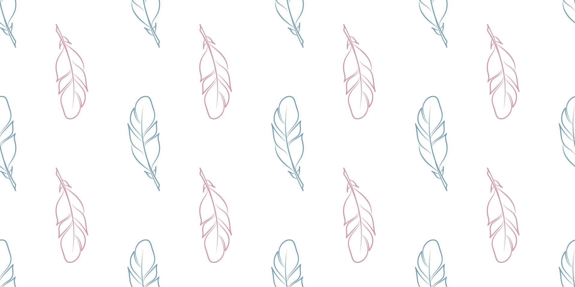 Feather seamless repeat pattern vector background 16129276 Vector Art ...