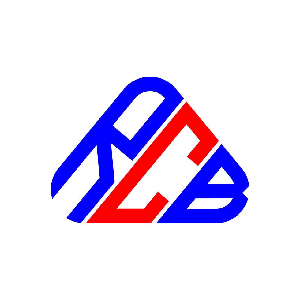 diseño creativo del logotipo de la letra rcb con gráfico vectorial ...